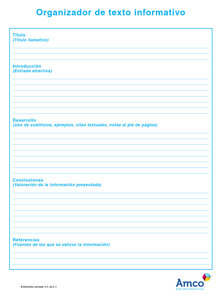 Esquema Organizador de Texto Informativo | PDF