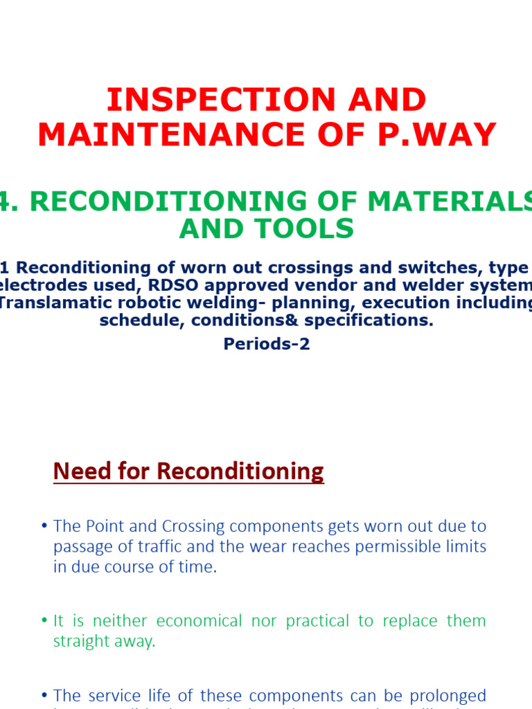 Reconditioning Techniques for Railway Electrode | PDF | Welding ...