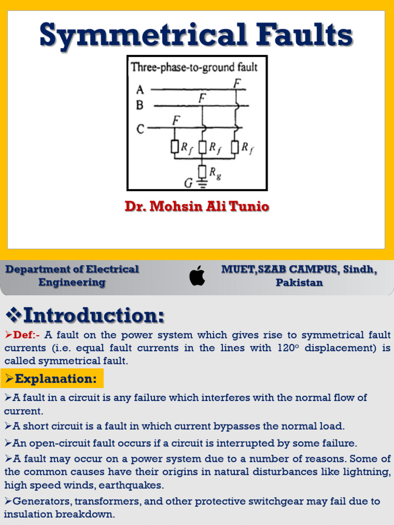 Chapter Two Symmetrical Faults | PDF | Electrical Impedance | Transformer
