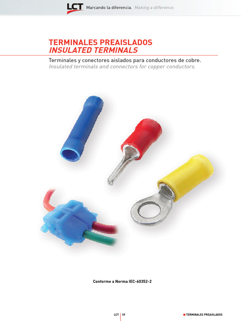 Terminales Preaislados IEC 60352-2 | PDF | Materiales de construcción ...
