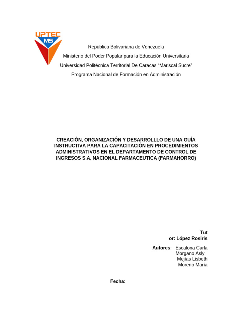 Guía Administrativa para Farmahorro | PDF | Planificación | Farmacia