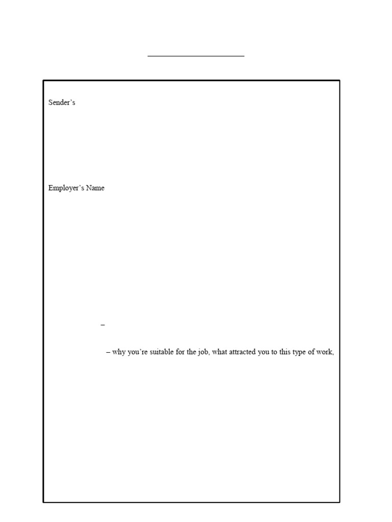 Cover Letter Format | PDF