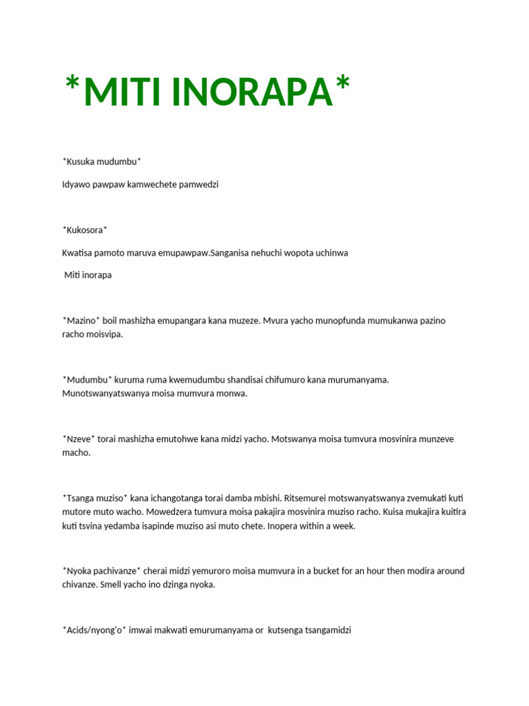 Miti Inorapa Book | PDF