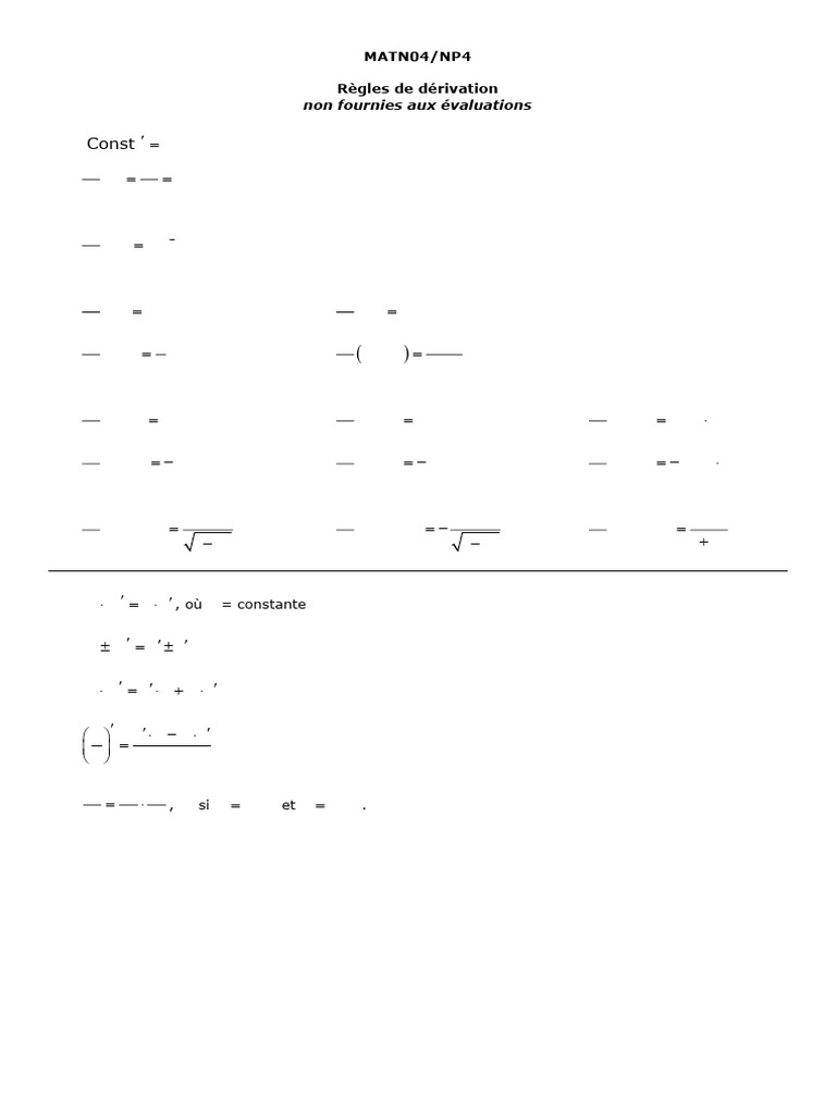 Regles_de_derivation | PDF