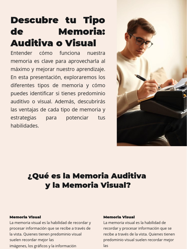 Identifica tu Memoria Auditiva o Visual | PDF | Memoria | Aprendizaje