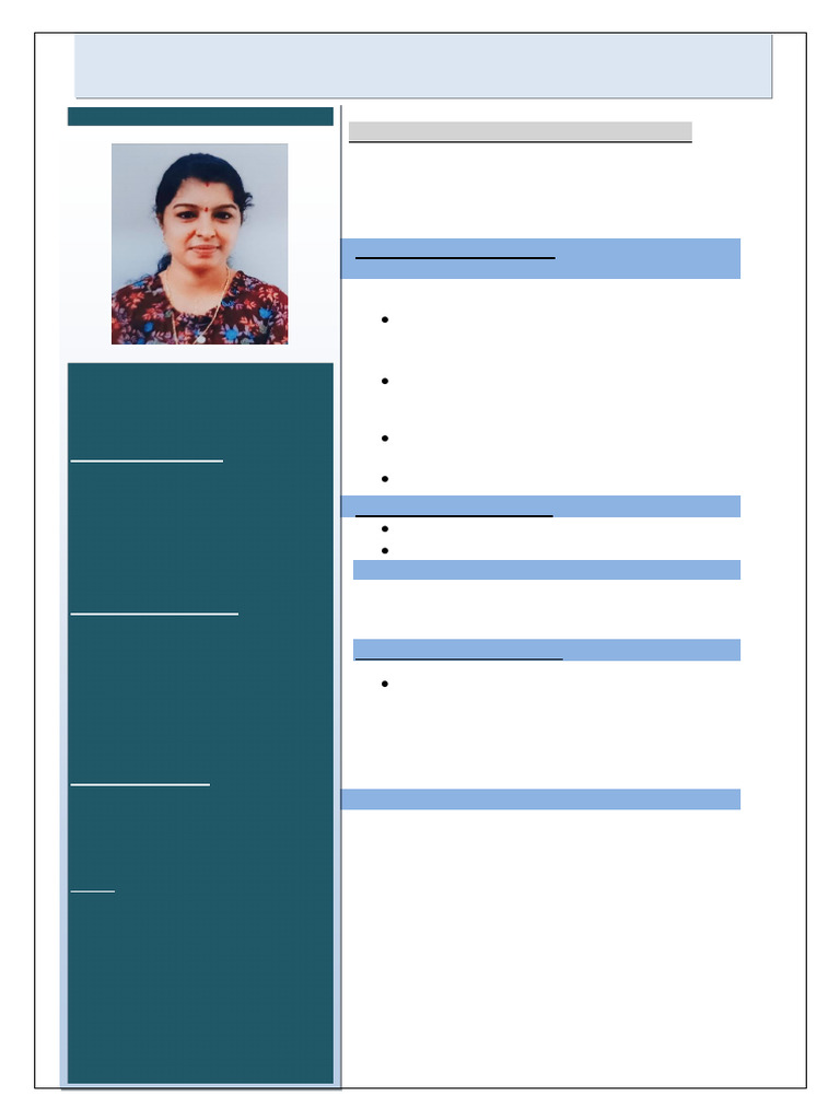Sajitha CV | PDF