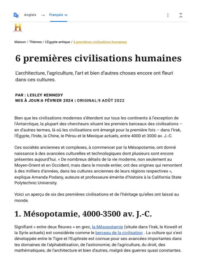 6 Early Human Civilizations - HISTORY | PDF | History Of China ...