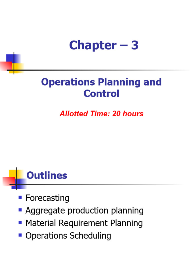 Ch-3 OM S | PDF | Forecasting | Linear Regression