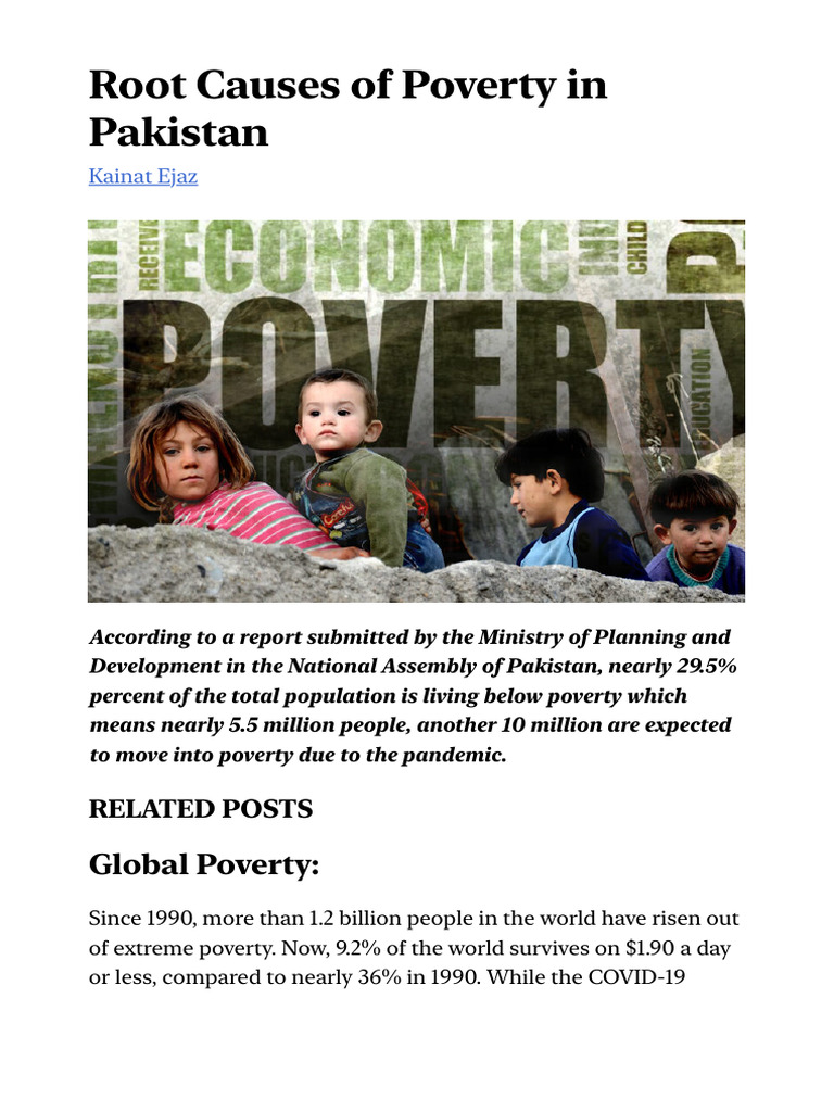 Root Causes of Poverty in Pakistan | PDF | Poverty | Poverty & Homelessness