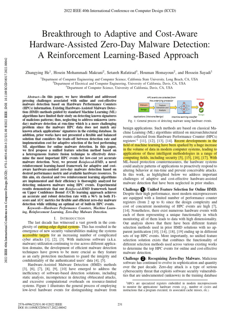 Adaptive Zero-Day Malware Detection | PDF | Malware | Computer Security