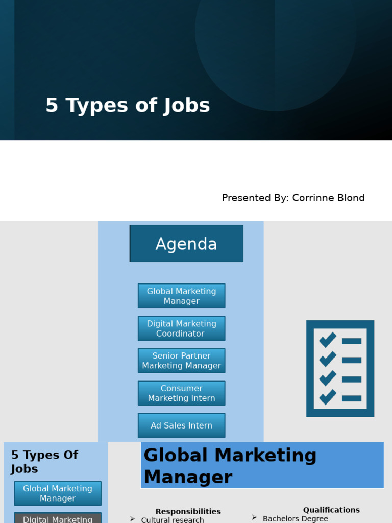 Overview of 5 Marketing Job Types | PDF | Marketing | Digital Marketing