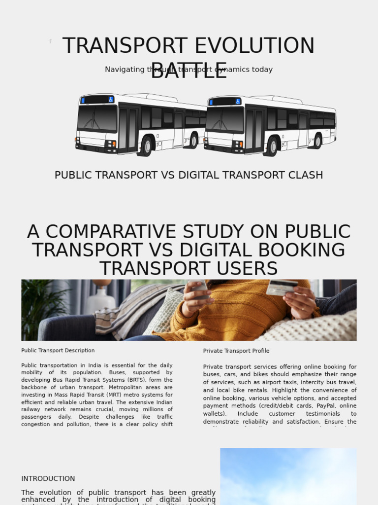 A Comparative Study On Public Transport Vs Digital Booking Transport ...