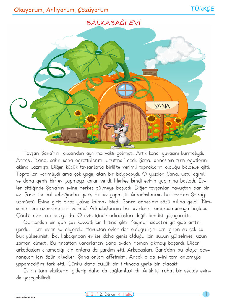 3.-Sinif-Haftalik-Odev-2.-Donem-4.-Hafta | PDF