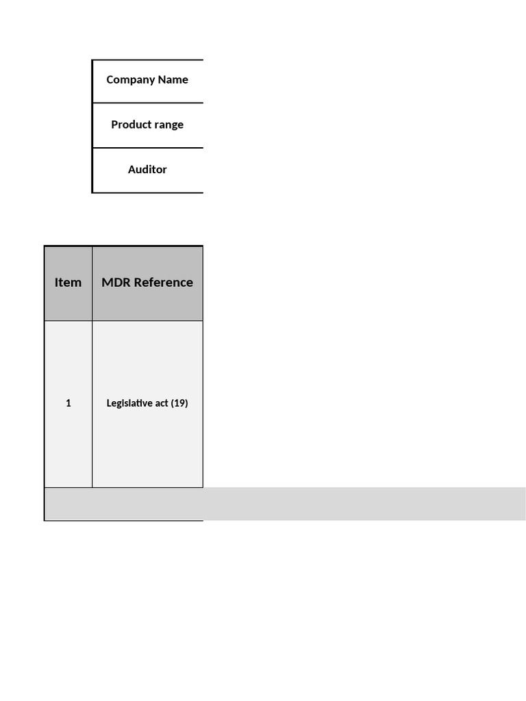 SaMD Audit Template (MDR + 62304 + IMDRF) | PDF | Medical Device ...