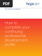 HCPC CPD Profile Template | PDF | Computing