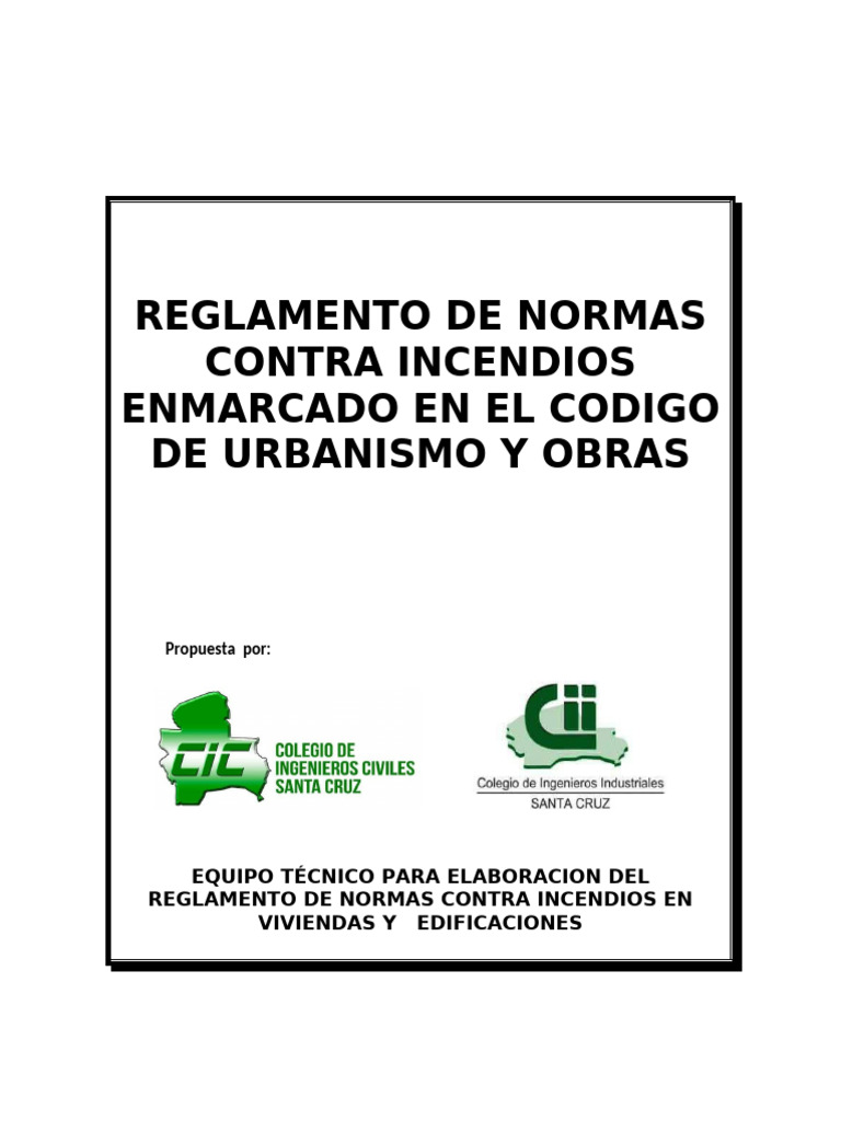 Reglamento de Normas Contra Incendios - 21-11-18 | PDF | edificio | Regulación