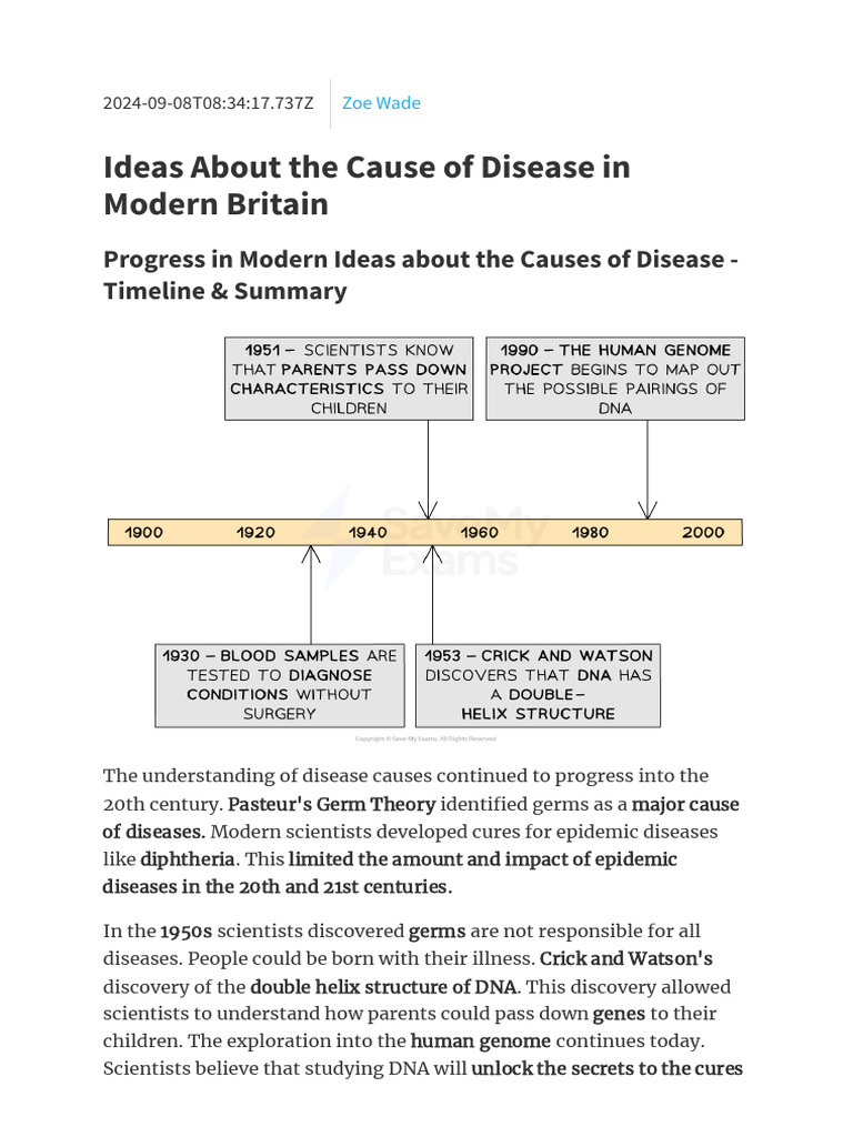 Causes of Disease: Modern Insights | PDF | James Watson | Francis Crick