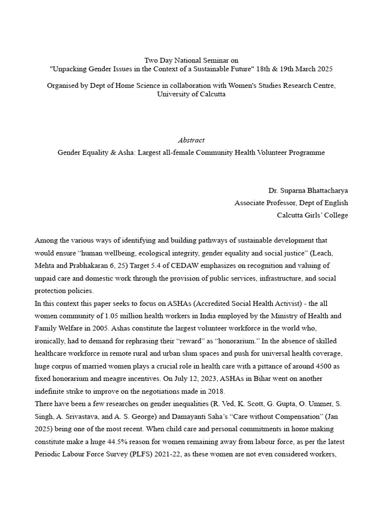 Gender Equality Abstract | PDF | Gender Equality | Gender Studies