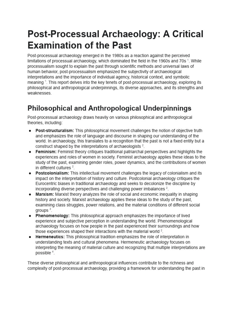 Post-Processual Archaeology | PDF | Archaeology | Semantics