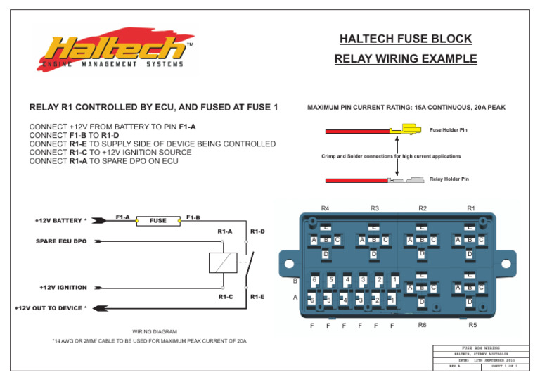 Haltech Fuse Box Wiring Information | PDF | Fuse (Electrical ...