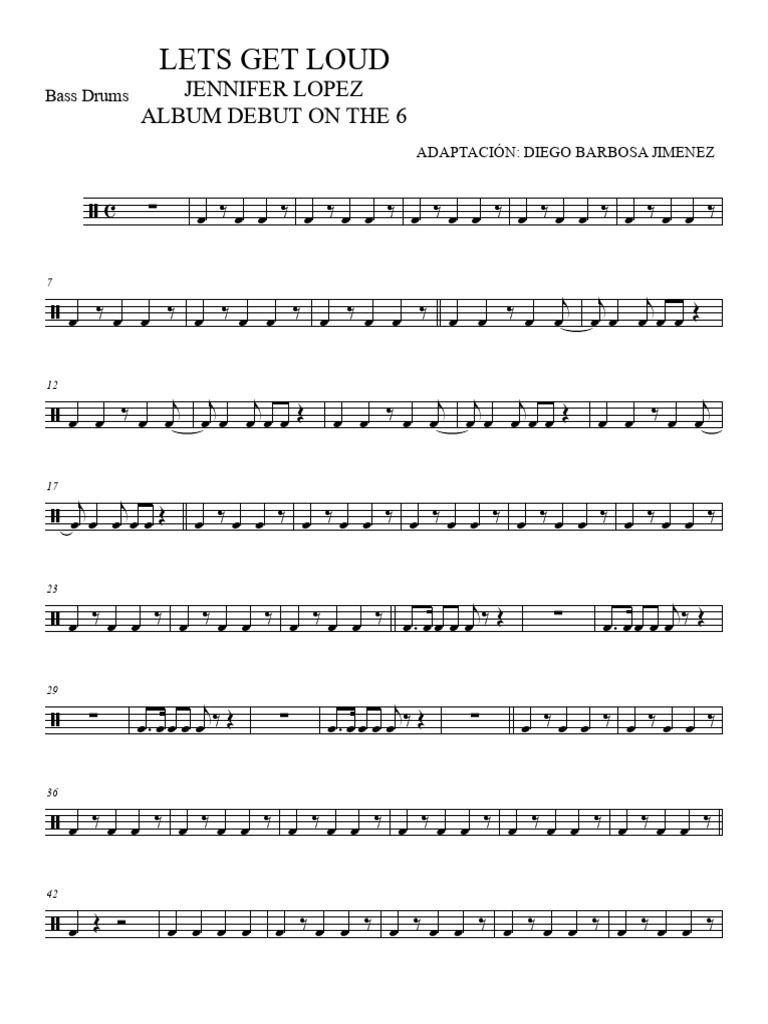 Lets Get Loud - Bombo | PDF