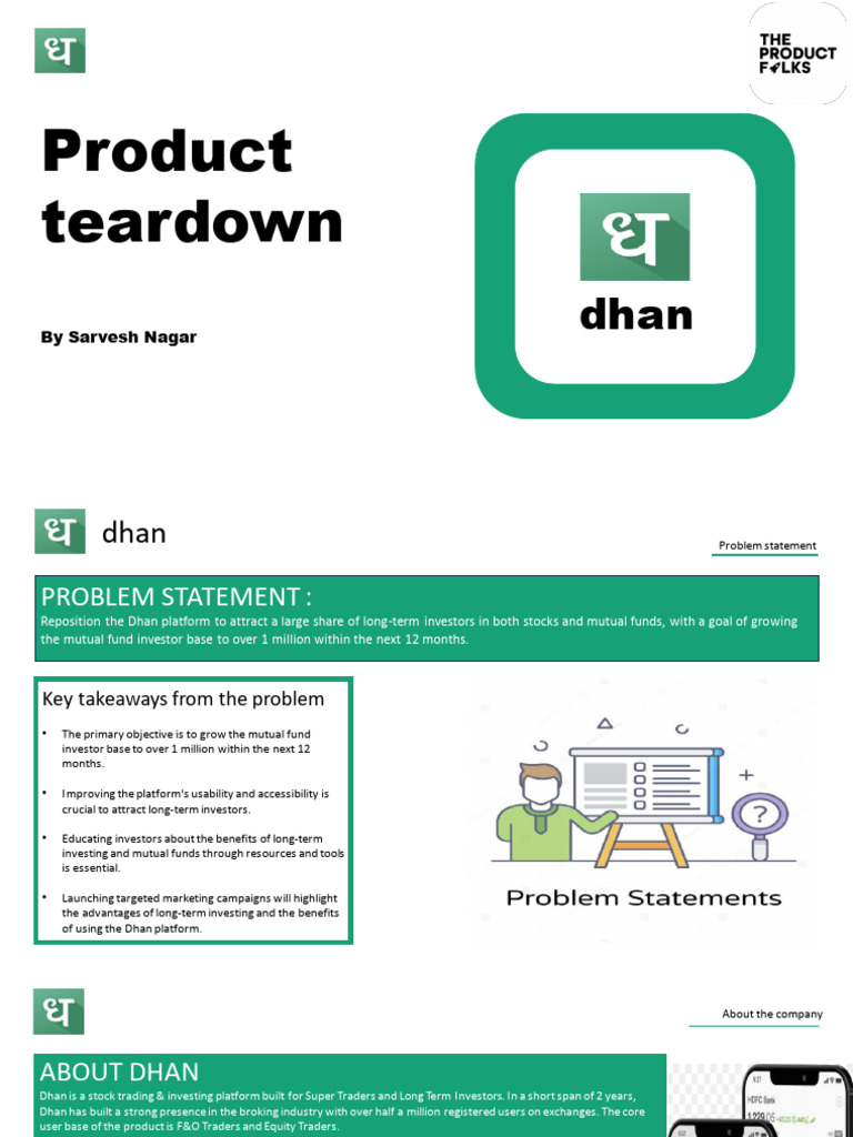 Dhan App Product Teardown 1716906898 | PDF | Artificial Intelligence | Intelligence (AI) & Semantics