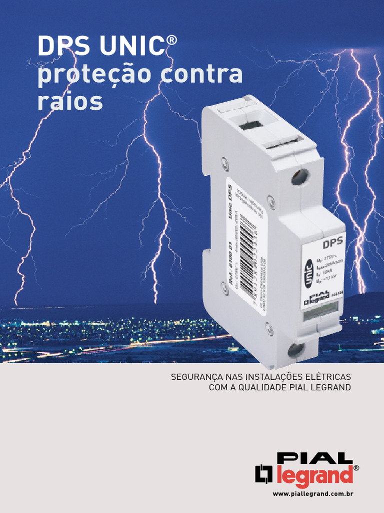 Pial Legrand - DPS Unic - Proteção contra raios | PDF | Relâmpago ...