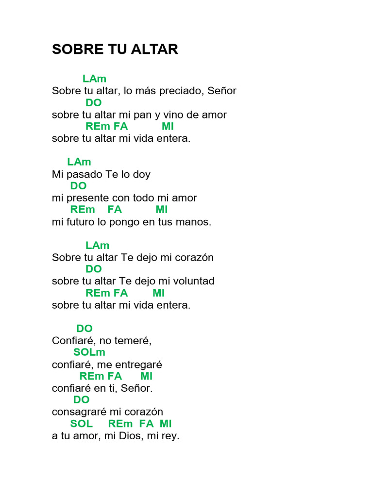 Sobre Tu Altar | PDF