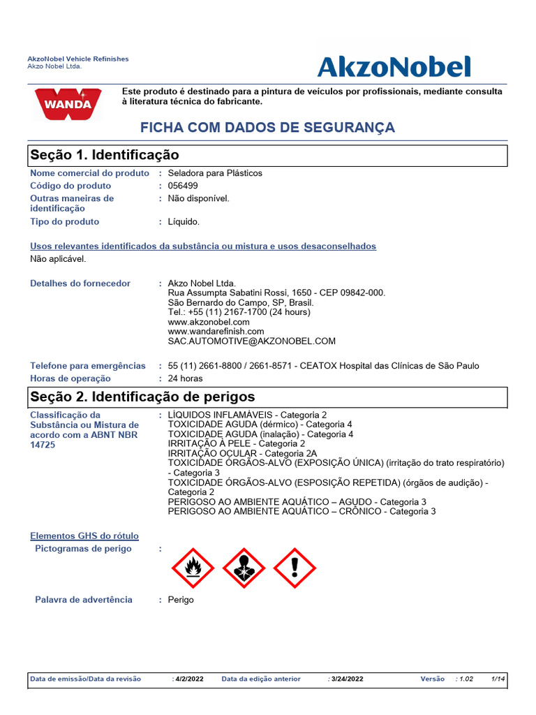 WAN Seladora para PL Sticos BRPT | PDF | Desperdício | Tolueno