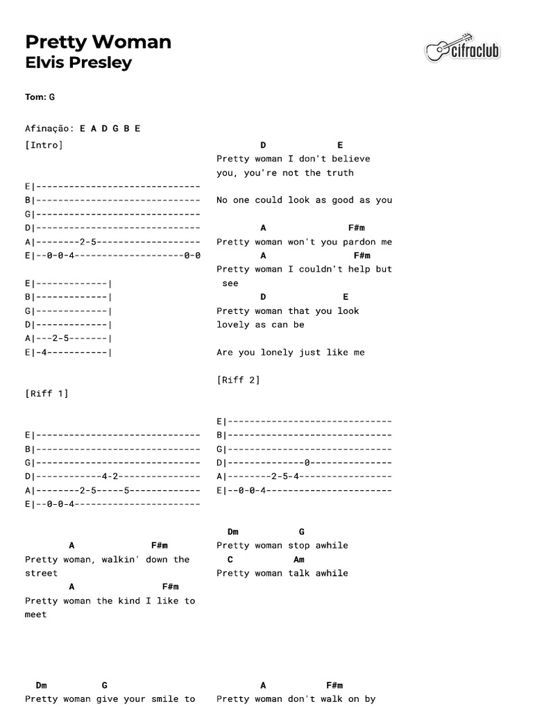 Elvis Pretty Woman | PDF