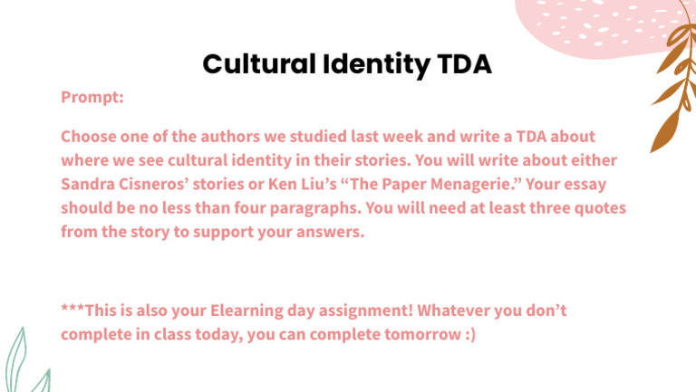 Cultural TDA Prompt | PDF