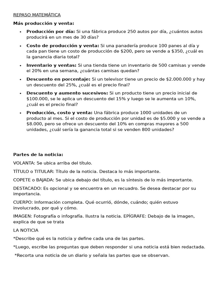 Repaso Matemática Rosa | PDF