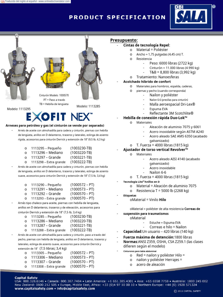 3M EXOFIT NEX OIL & GAS.en.es | PDF | Materiales | Rieles
