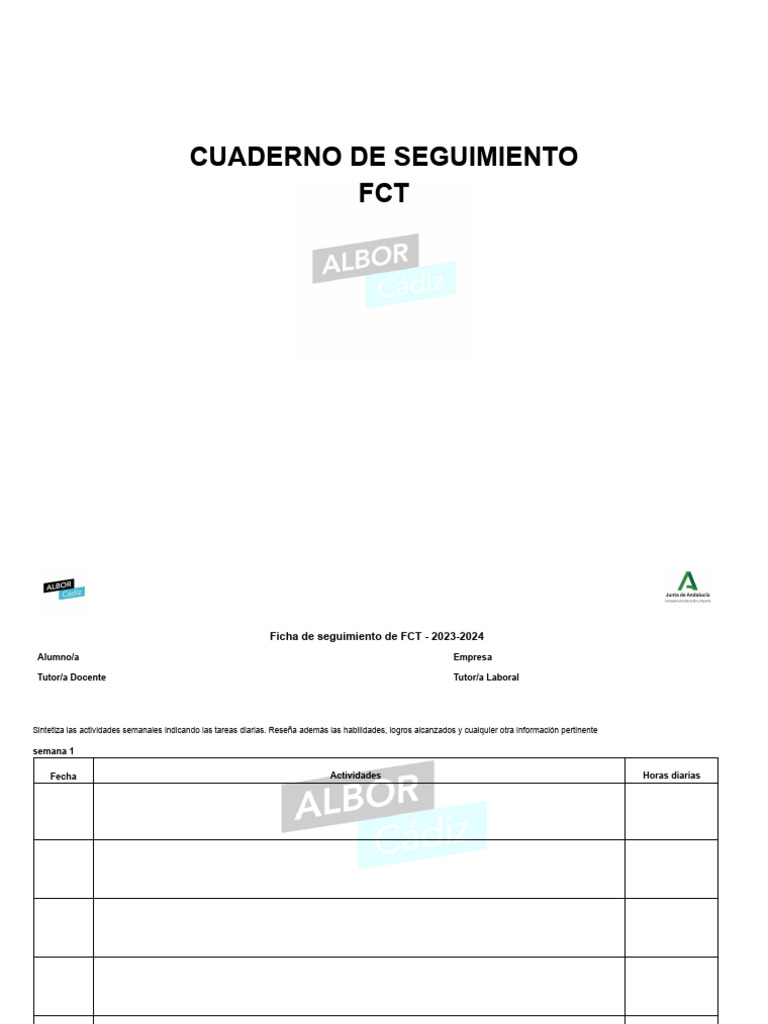 Cuaderno FCT | PDF