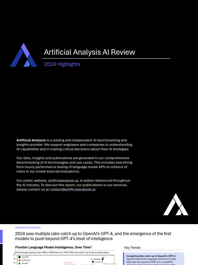 Artificial Analysis AI 2024 Review | PDF | Artificial Intelligence ...