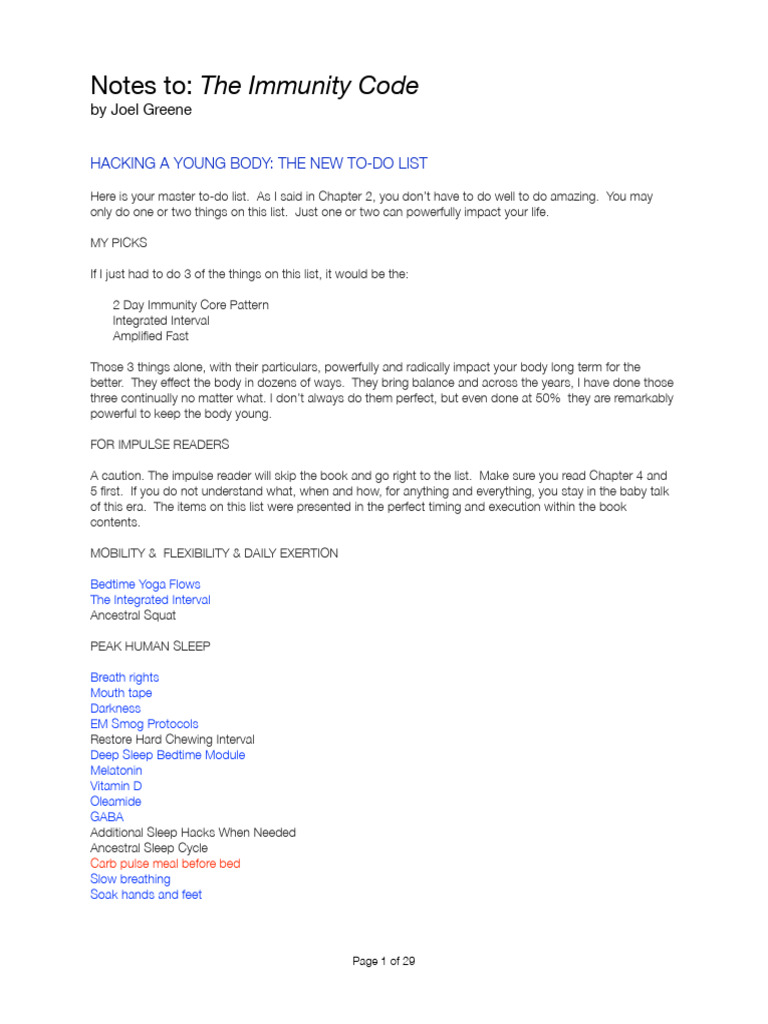 The Immunity Code - NOTES | PDF | Nf κb | Vitamin D