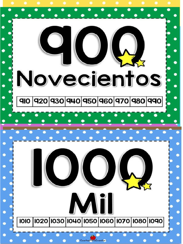 Numeros Del 100 Al 1000 | PDF