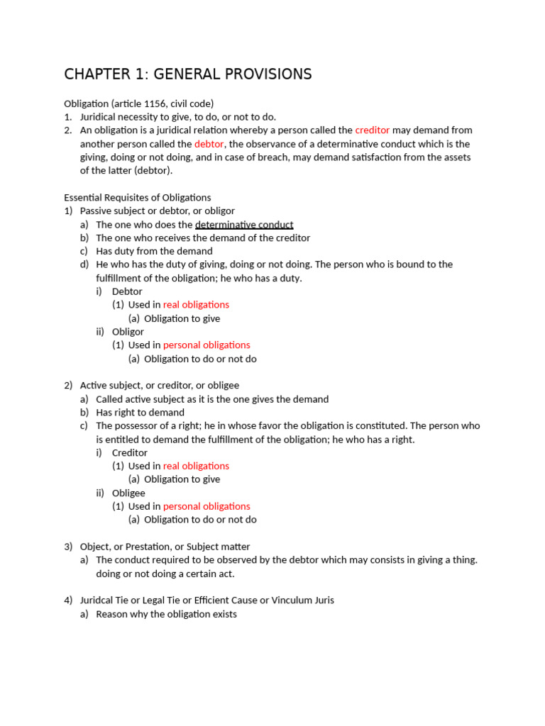 Chapter 1 General Provisions | PDF | Law Of Obligations | Legal Liability