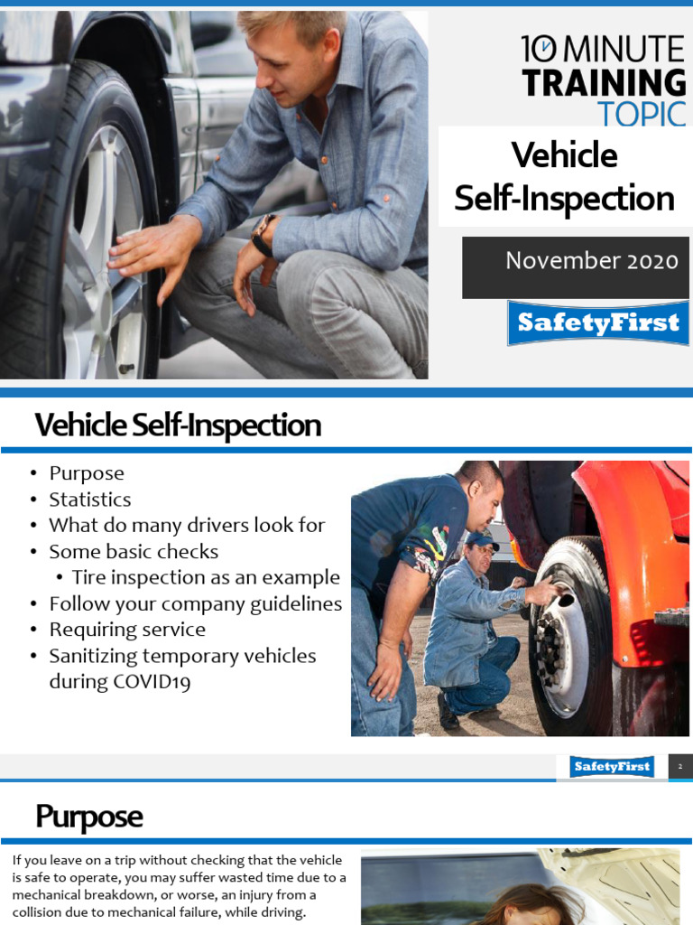 Vehicle Self-Inspection Guidelines | PDF | Traffic Collision | National ...