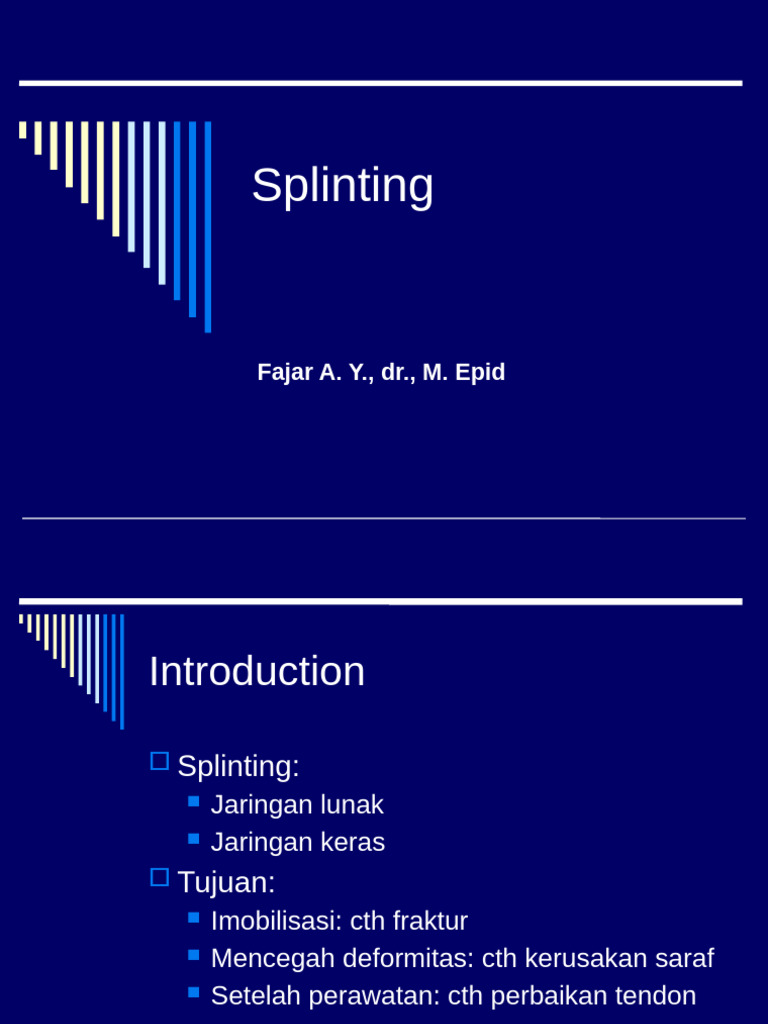 Splinting indonesia | PDF
