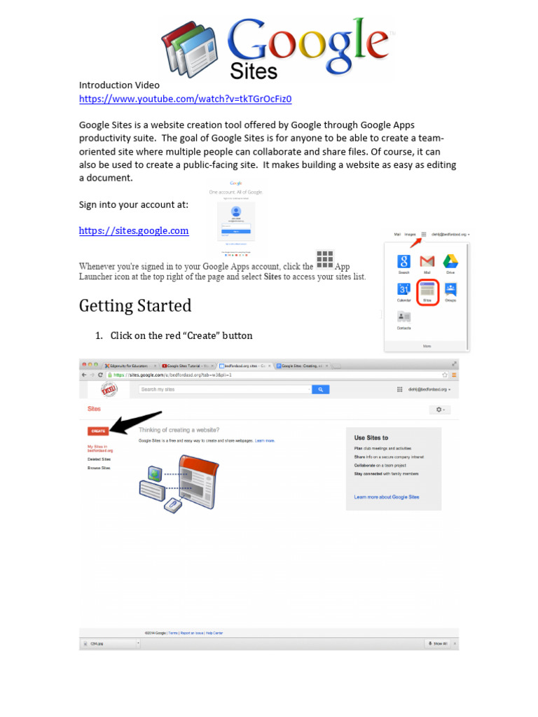 Google Sites: A Step-by-Step Guide | PDF | Page Layout | World Wide Web