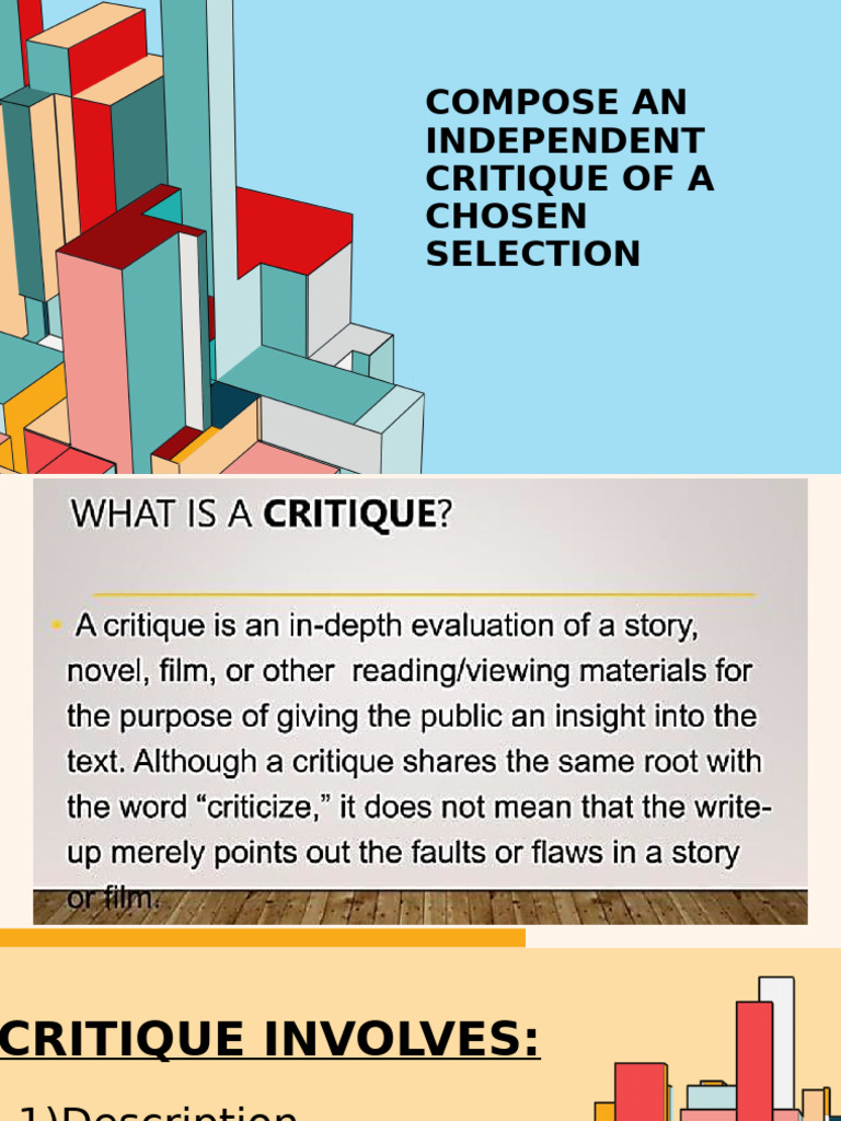 Compose An Independent Critique of A Chosen Selection | PDF