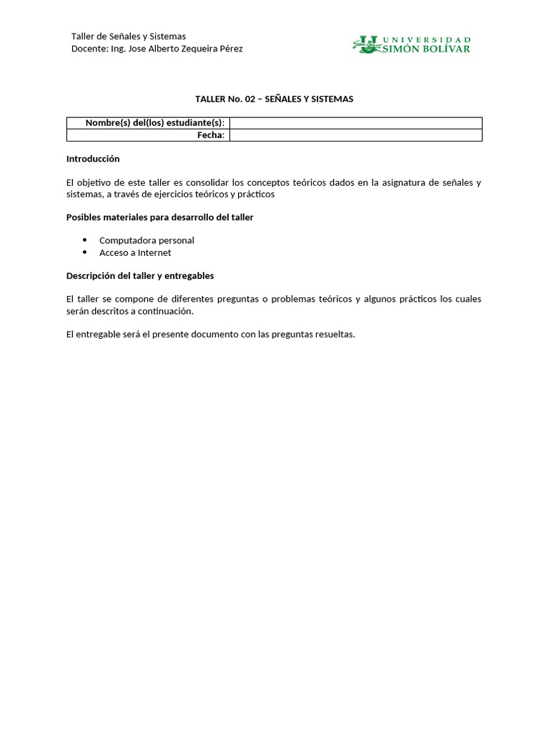 Taller - 02 - Señales en Python | PDF | Informática