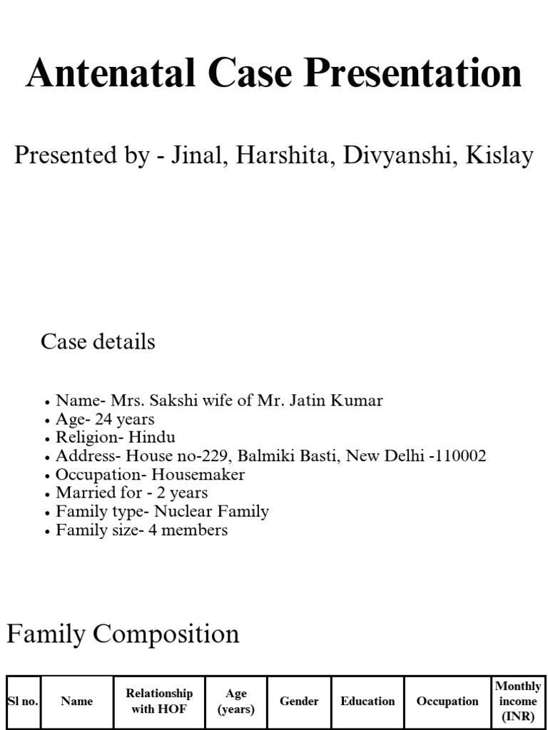 ANC - Presentation For Seminar | PDF | Pregnancy | Room