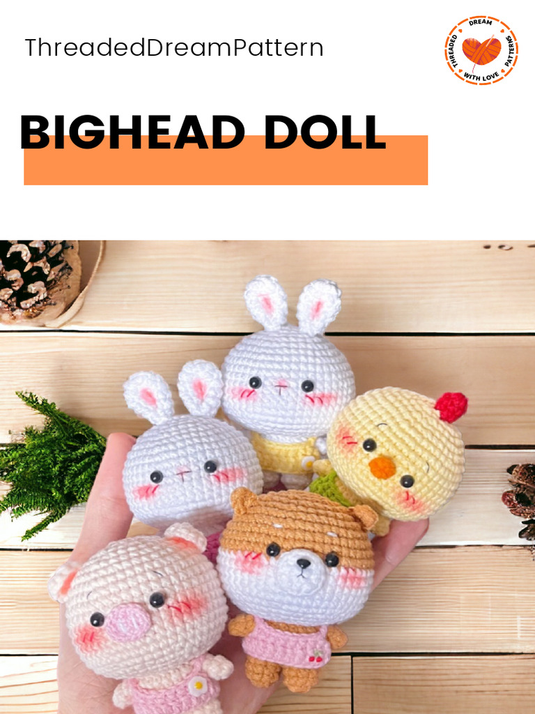 Big Head Doll Pattern | PDF | Crochet | Textile Arts