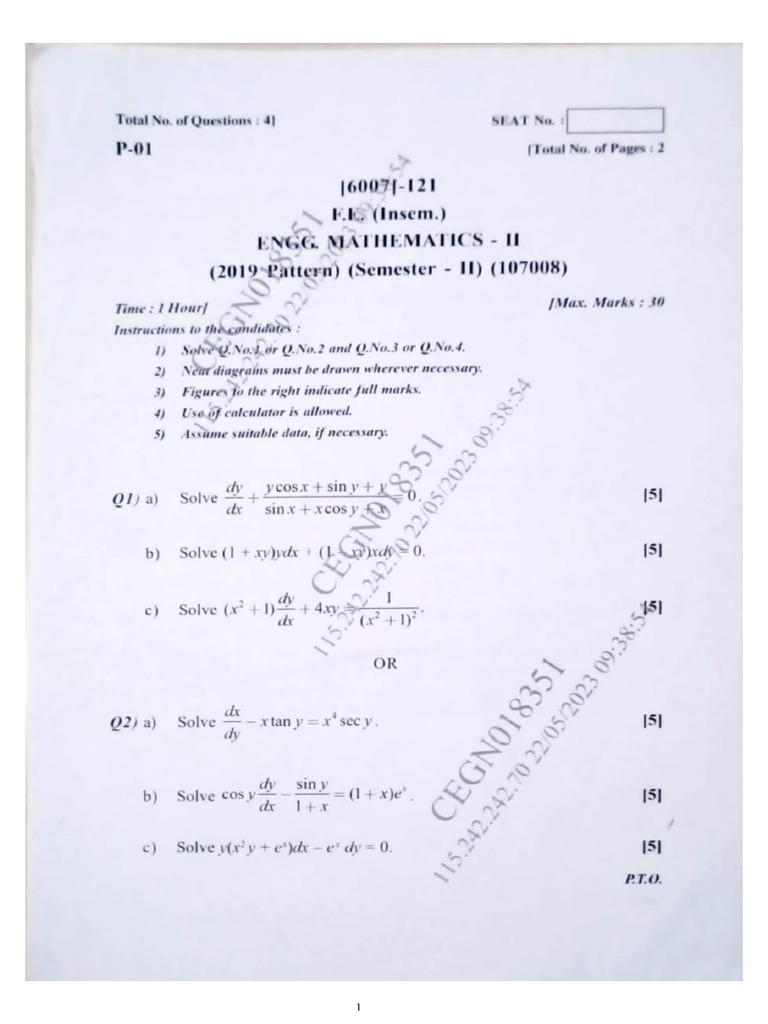 03.March 23 M2 IN SEM QP | PDF