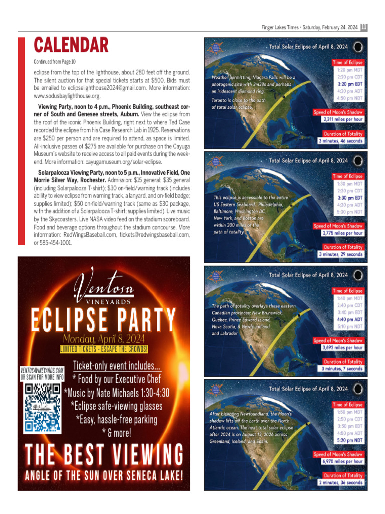 2024 Solar Eclipse Viewing Events Guide | PDF