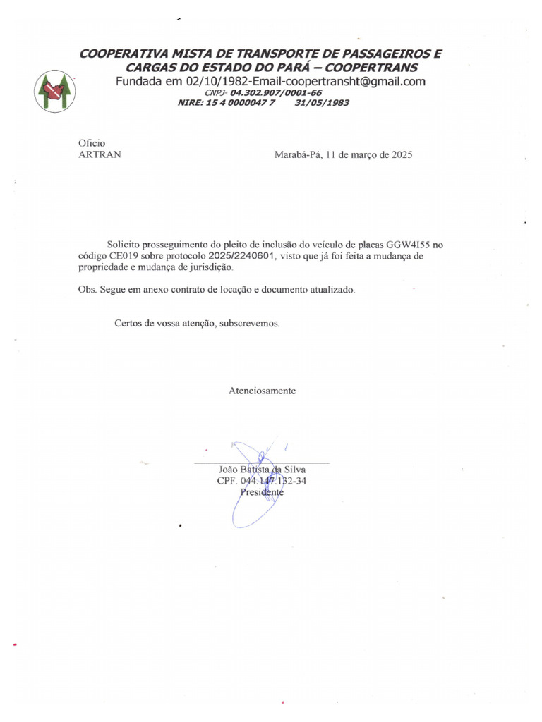 Oficio - Ce 019 | PDF