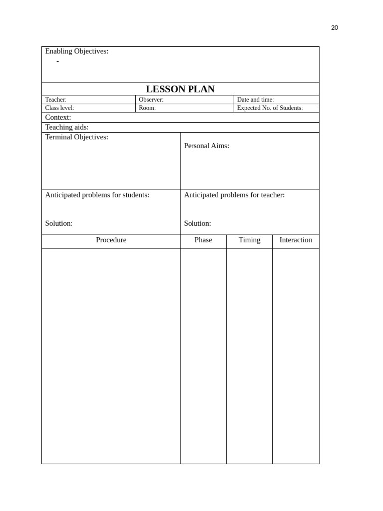 Lesson Plan Template | PDF