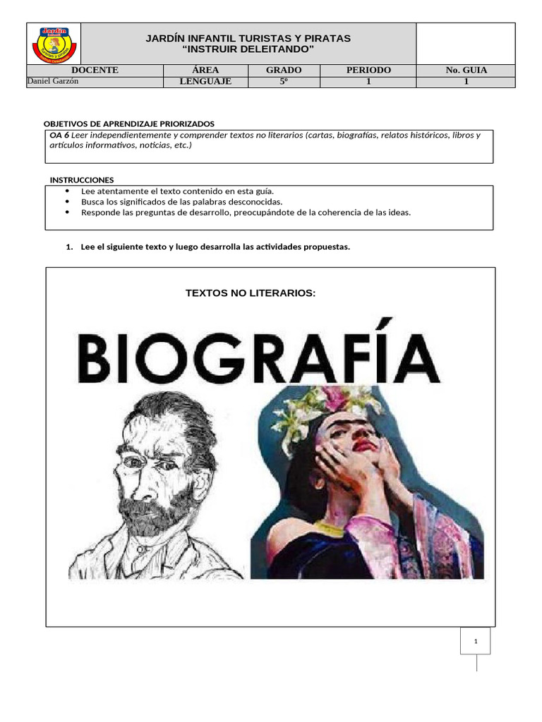 Cómo escribir una biografía simple | PDF